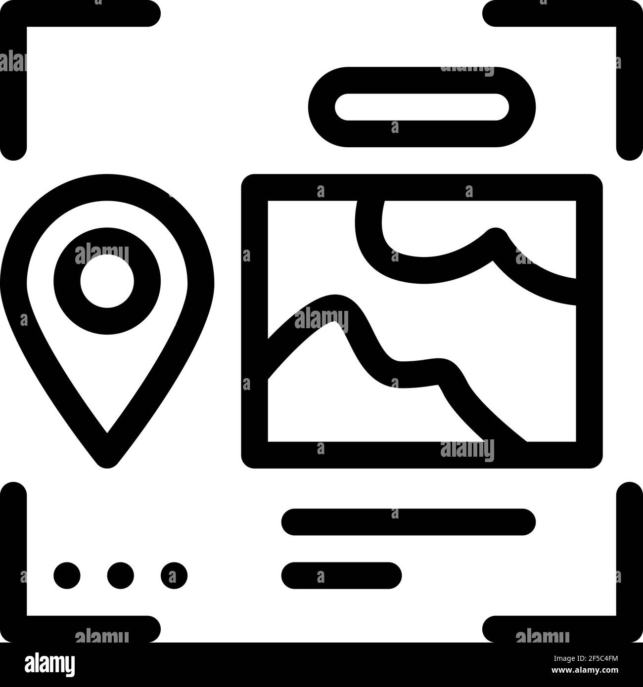 image and gps location for identity line icon vector illustration Stock ...