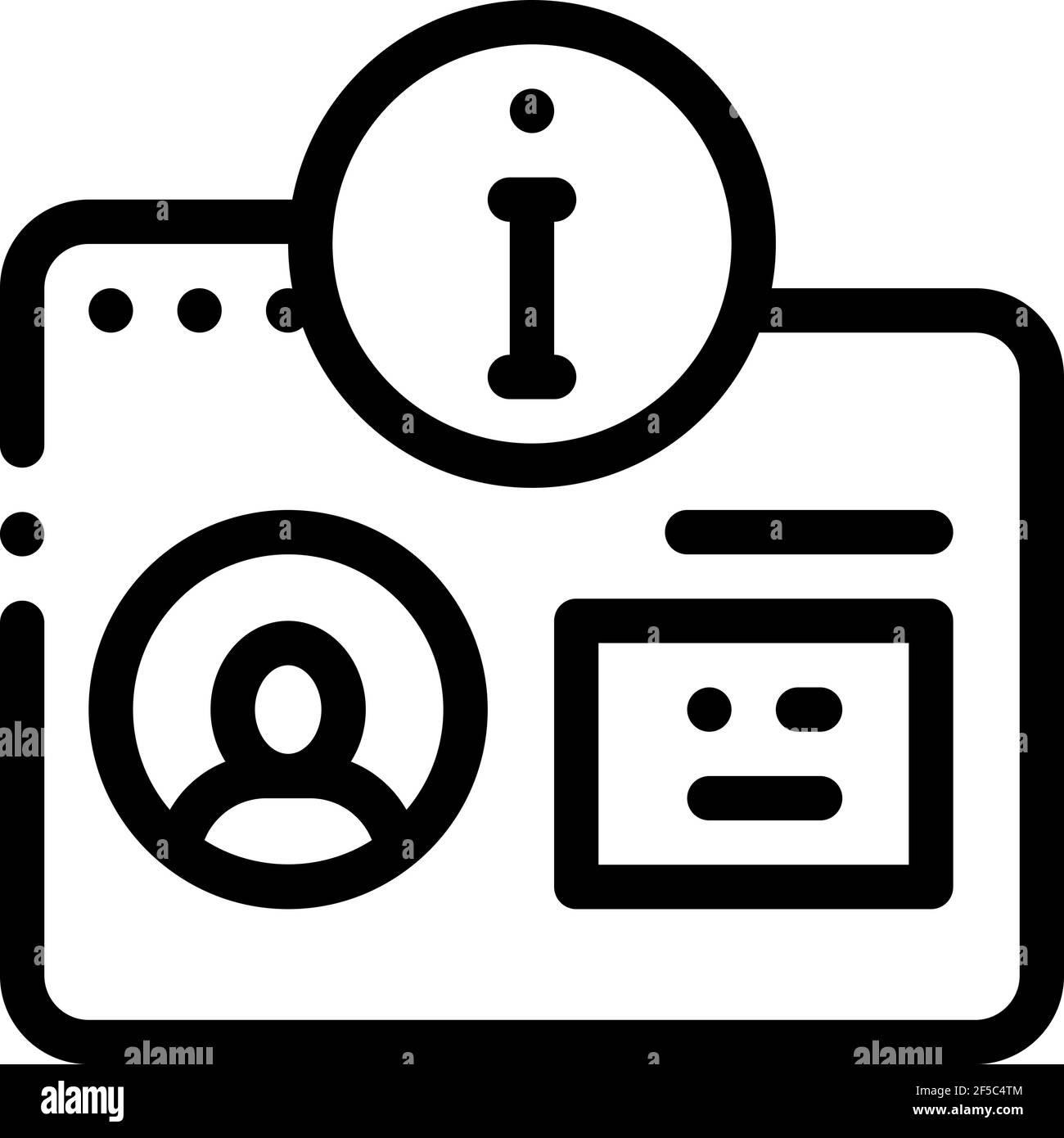 user information for identity line icon vector illustration Stock ...