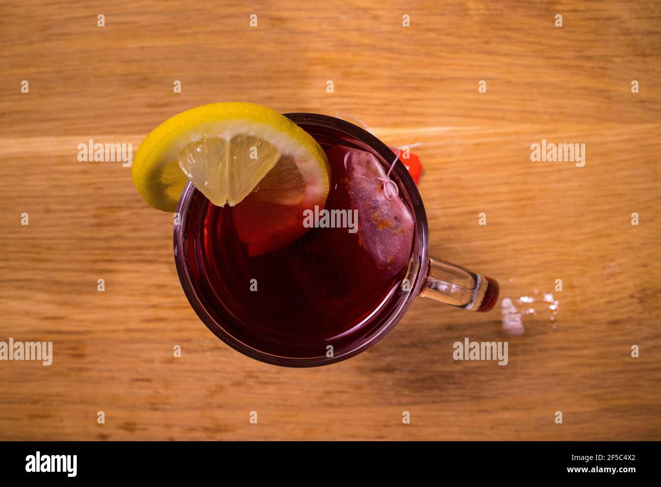Hot brewed tea Top down view Stock Photo - Alamy