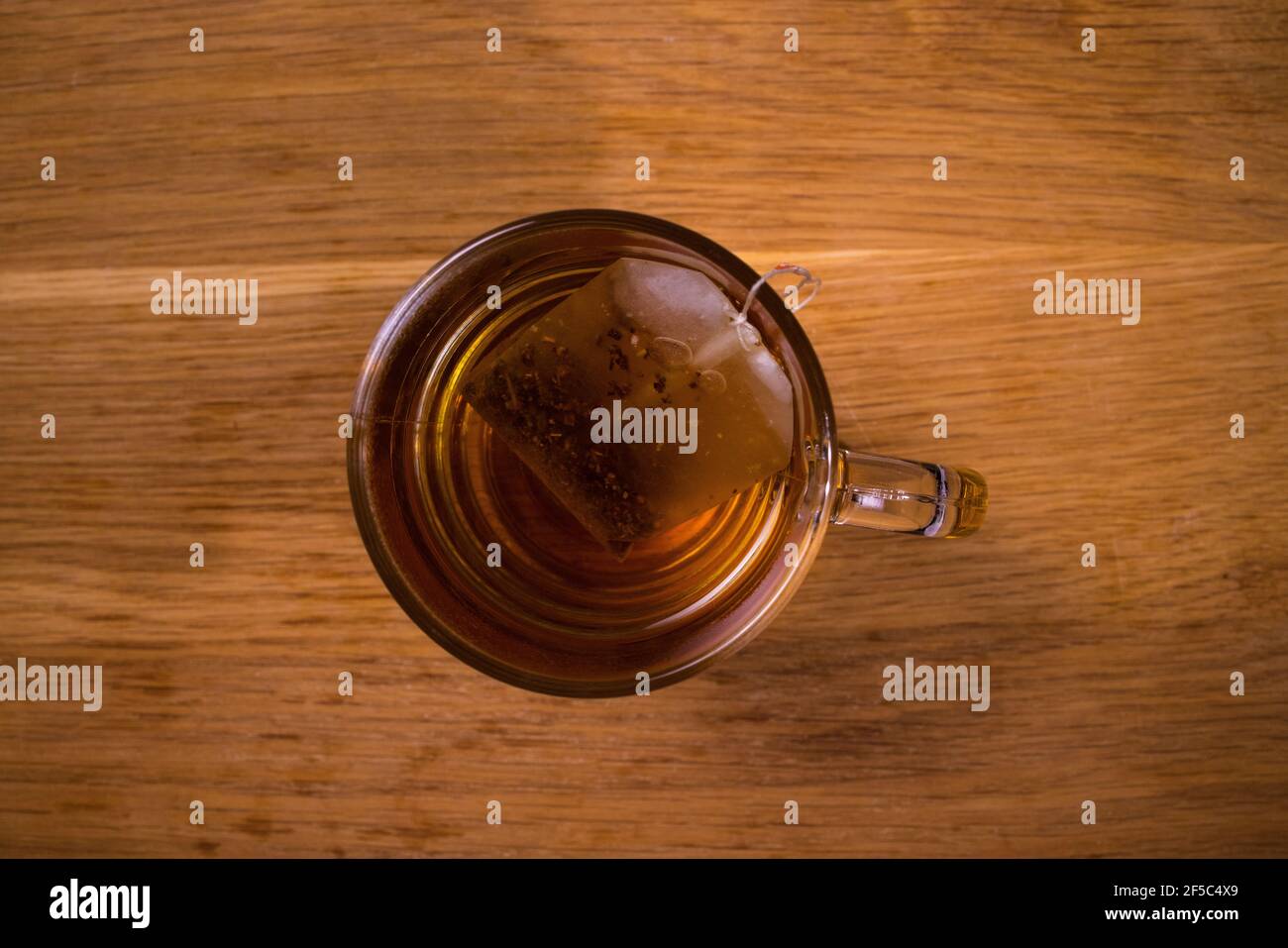 Hot brewed tea Top down view Stock Photo - Alamy