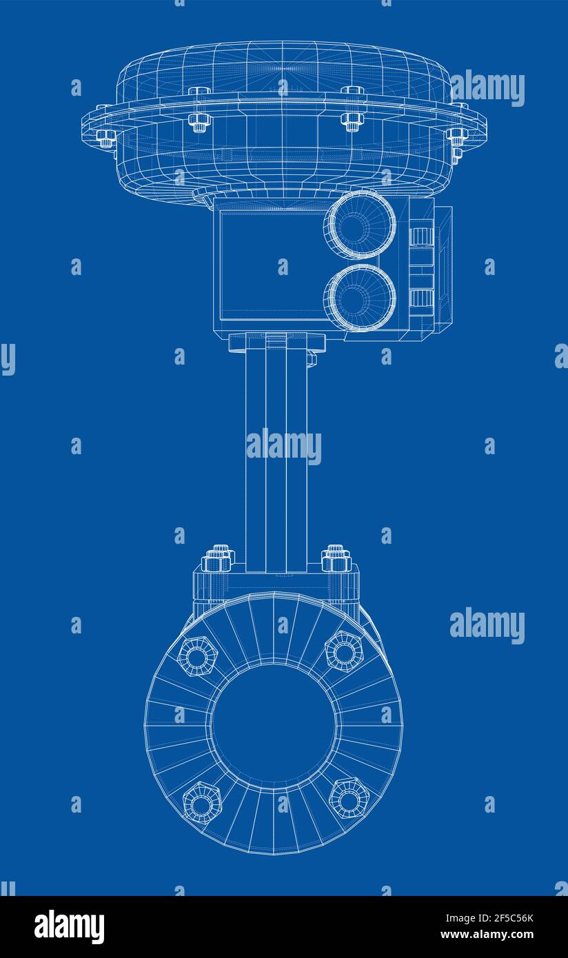 Valve with automatic electro-actuated. Vector Stock Vector Image & Art ...