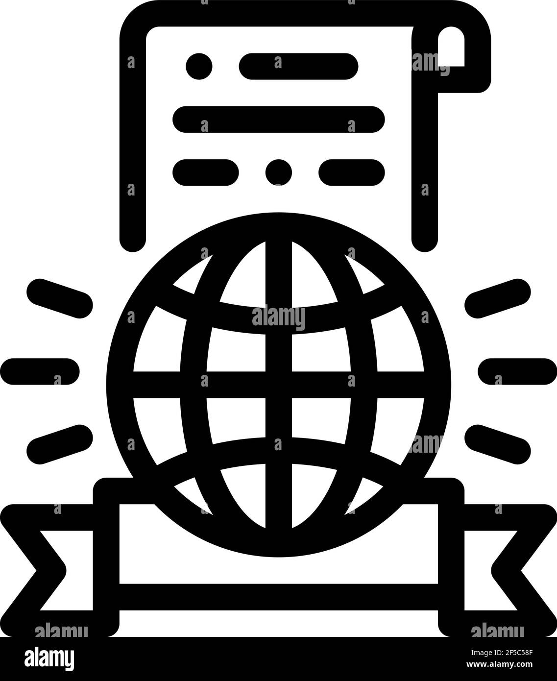 international license line icon vector illustration sign Stock Vector ...