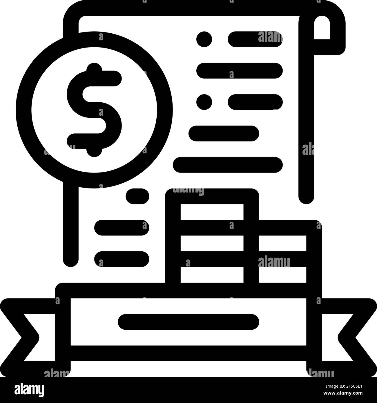 banking license line icon vector illustration sign Stock Vector Image ...