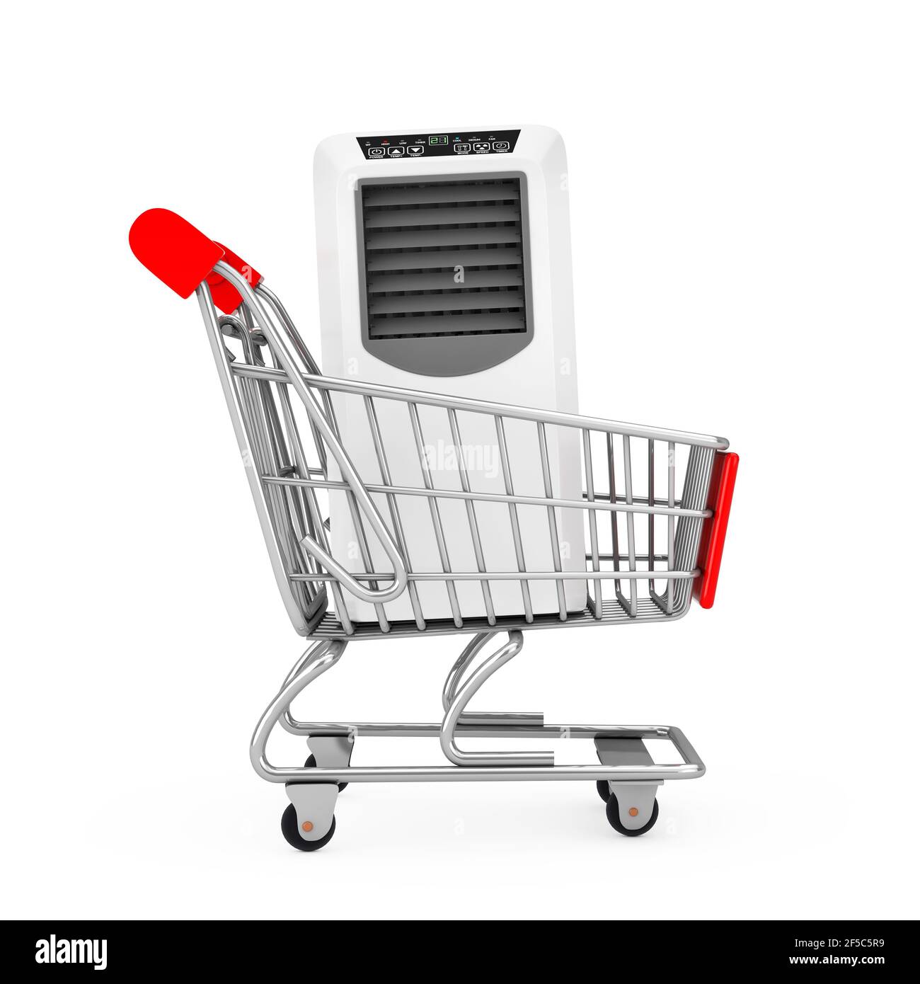 Portable Mobile Room Air Conditioner in Shopping Cart Trolley on a ...