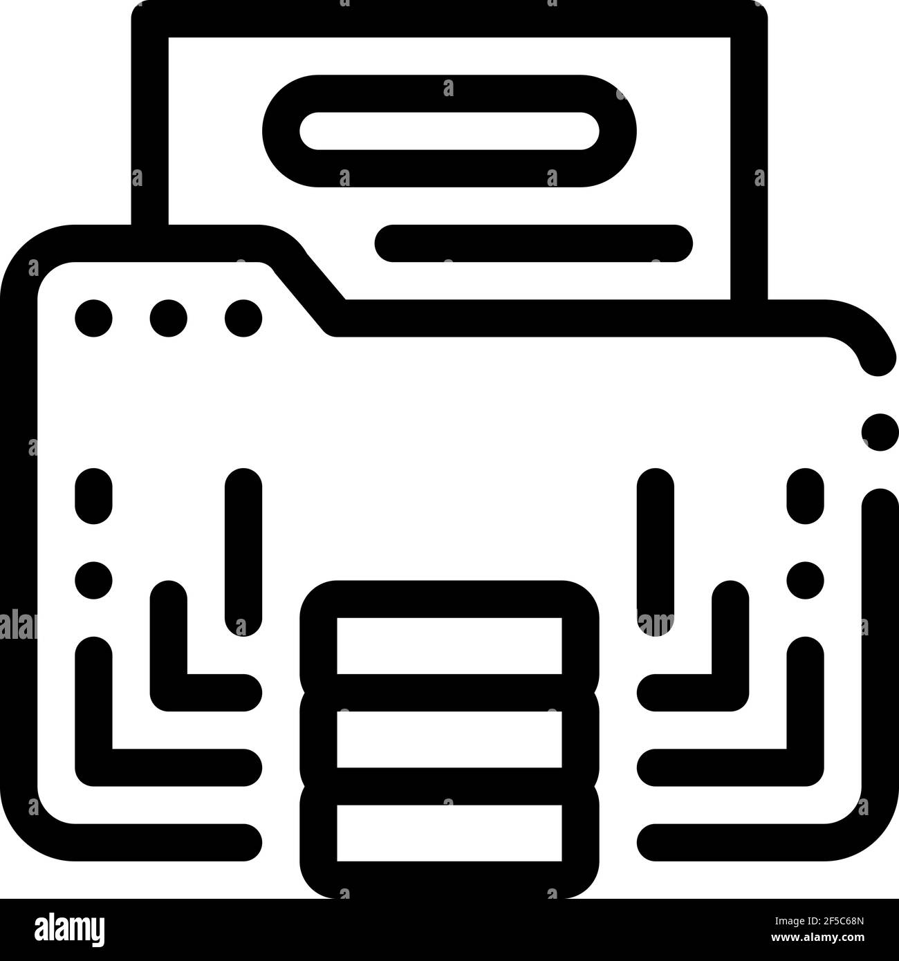 Programming learning line icon Black and White Stock Photos & Images ...