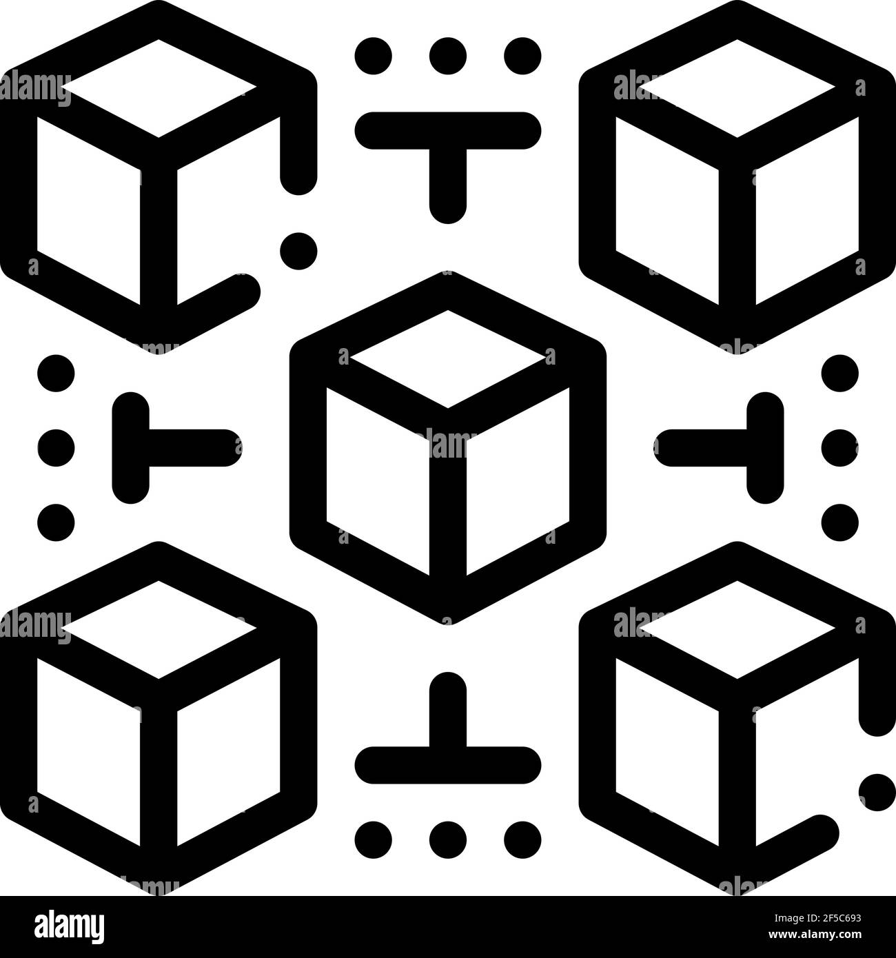 3d Machine Learning Line Icon Vector Illustration Stock Vector Image And Art Alamy