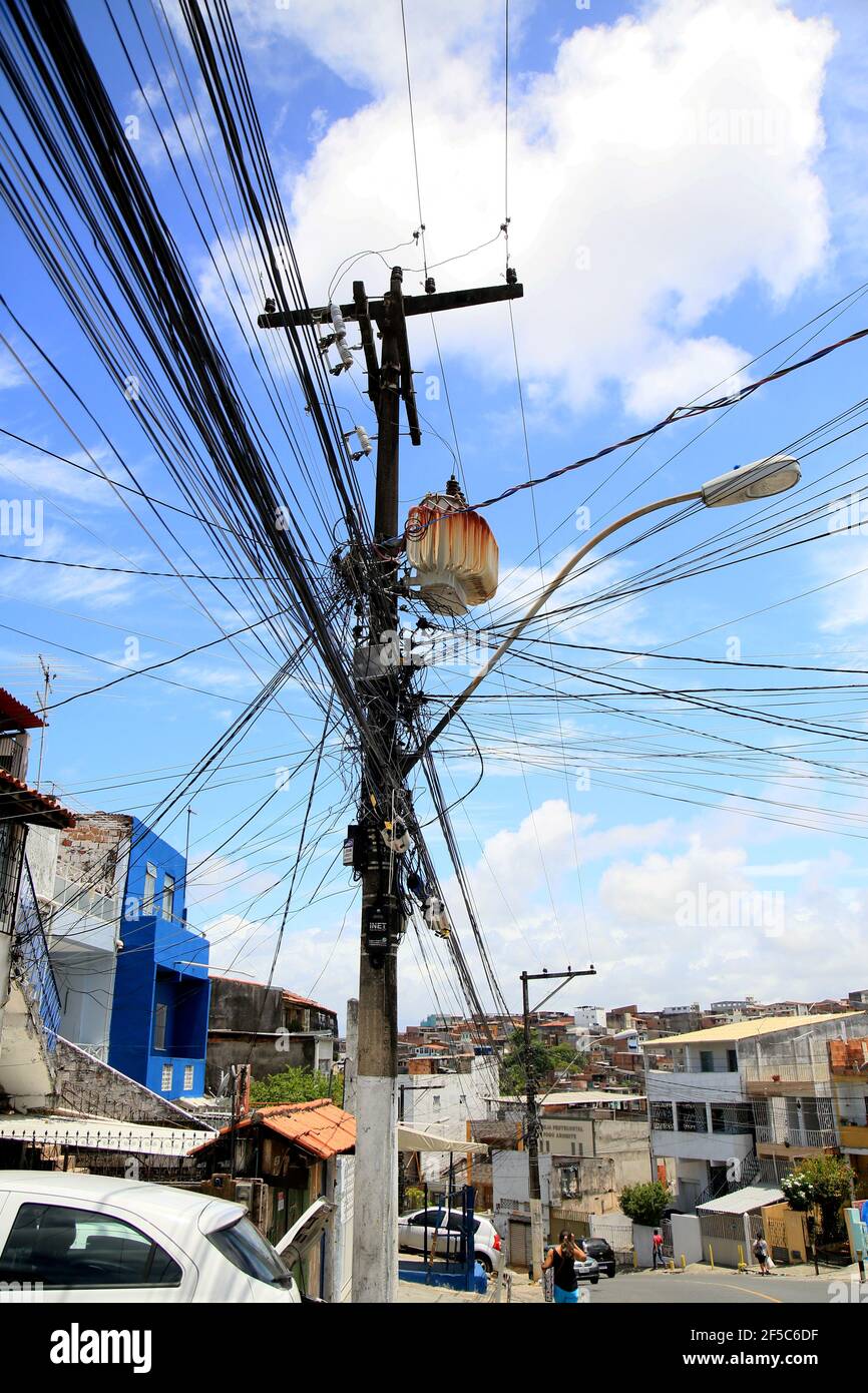 salvador, bahia, brazil - january 27, 2021: electric power transformer ...