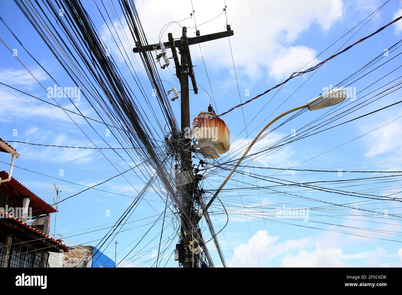 salvador, bahia, brazil - january 27, 2021: electric power transformer ...