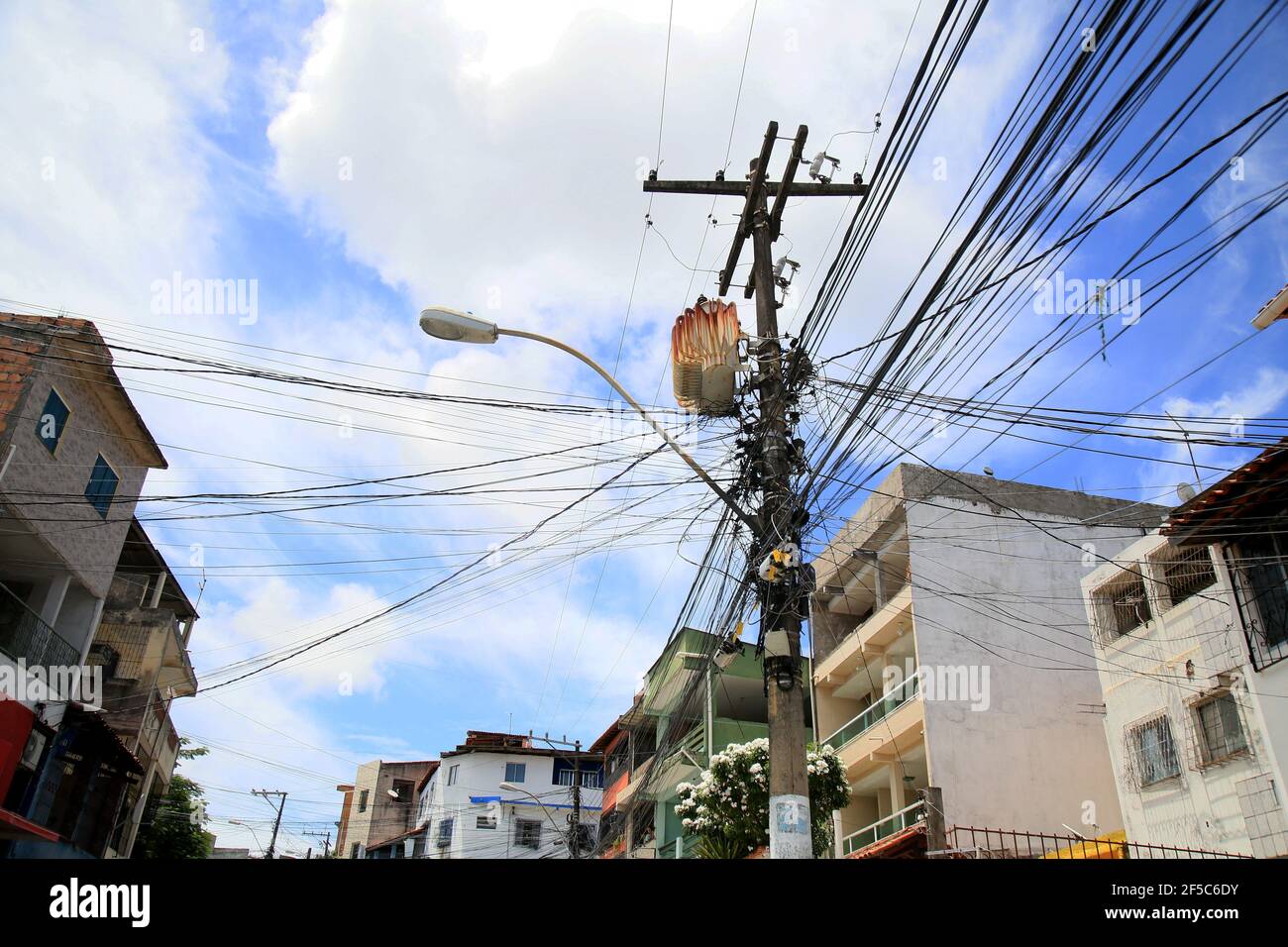 salvador, bahia, brazil - january 27, 2021: electric power transformer ...