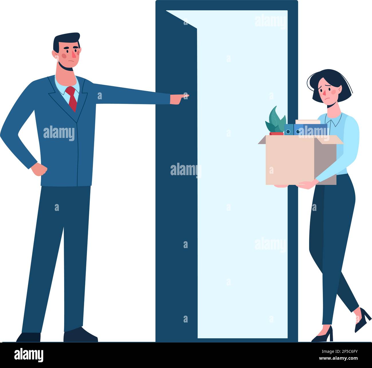 Fired! angry woman boss Stock Vector Images - Alamy