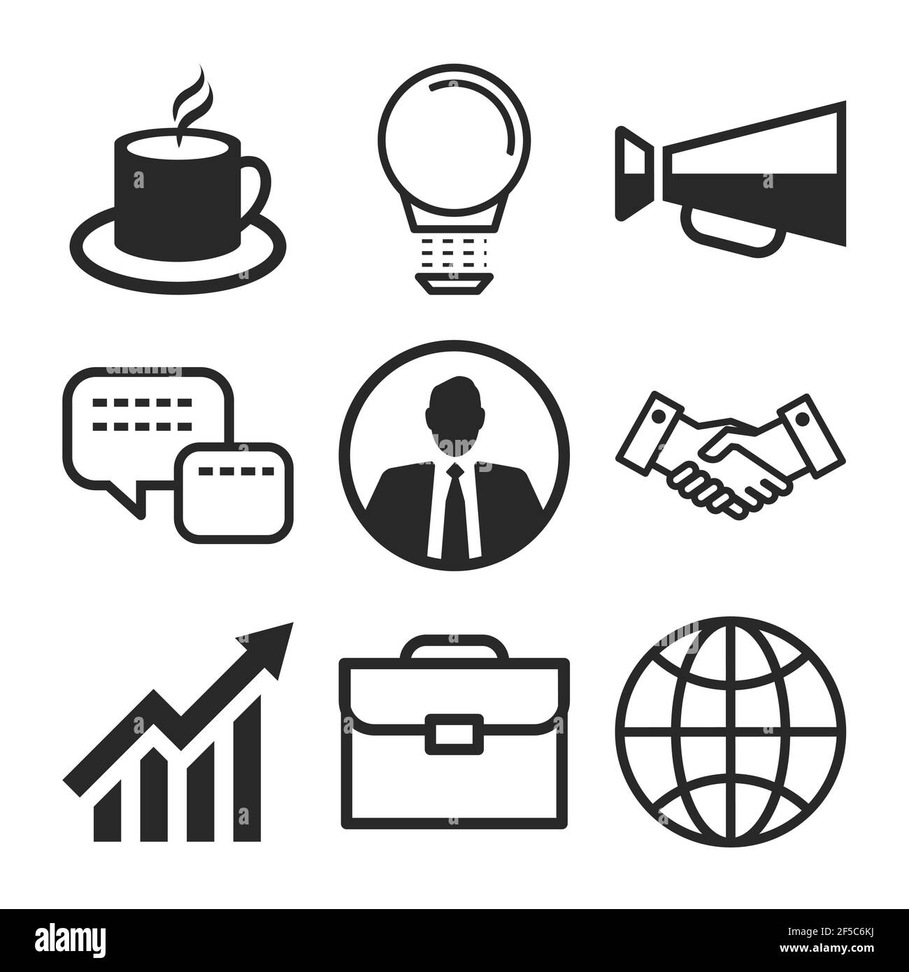 Business icons flat design with elements for website, infographic and ...
