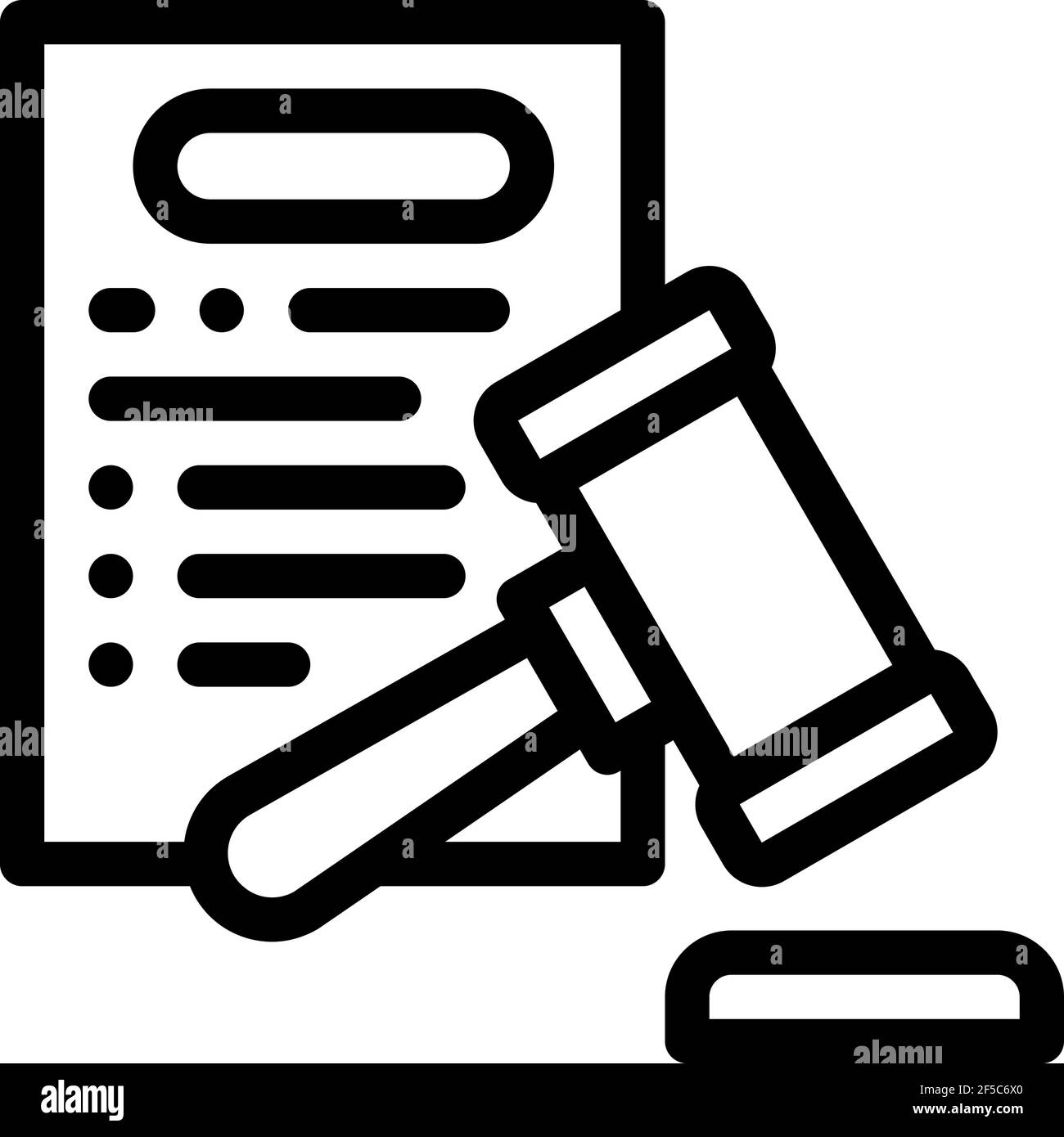 law policy line icon vector illustration sign Stock Vector Image & Art ...