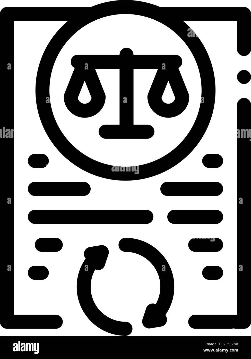 legal regulation policy line icon vector illustration Stock Vector ...