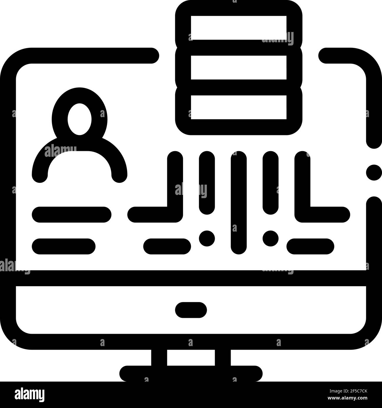 data policy line icon vector illustration sign Stock Vector Image & Art ...