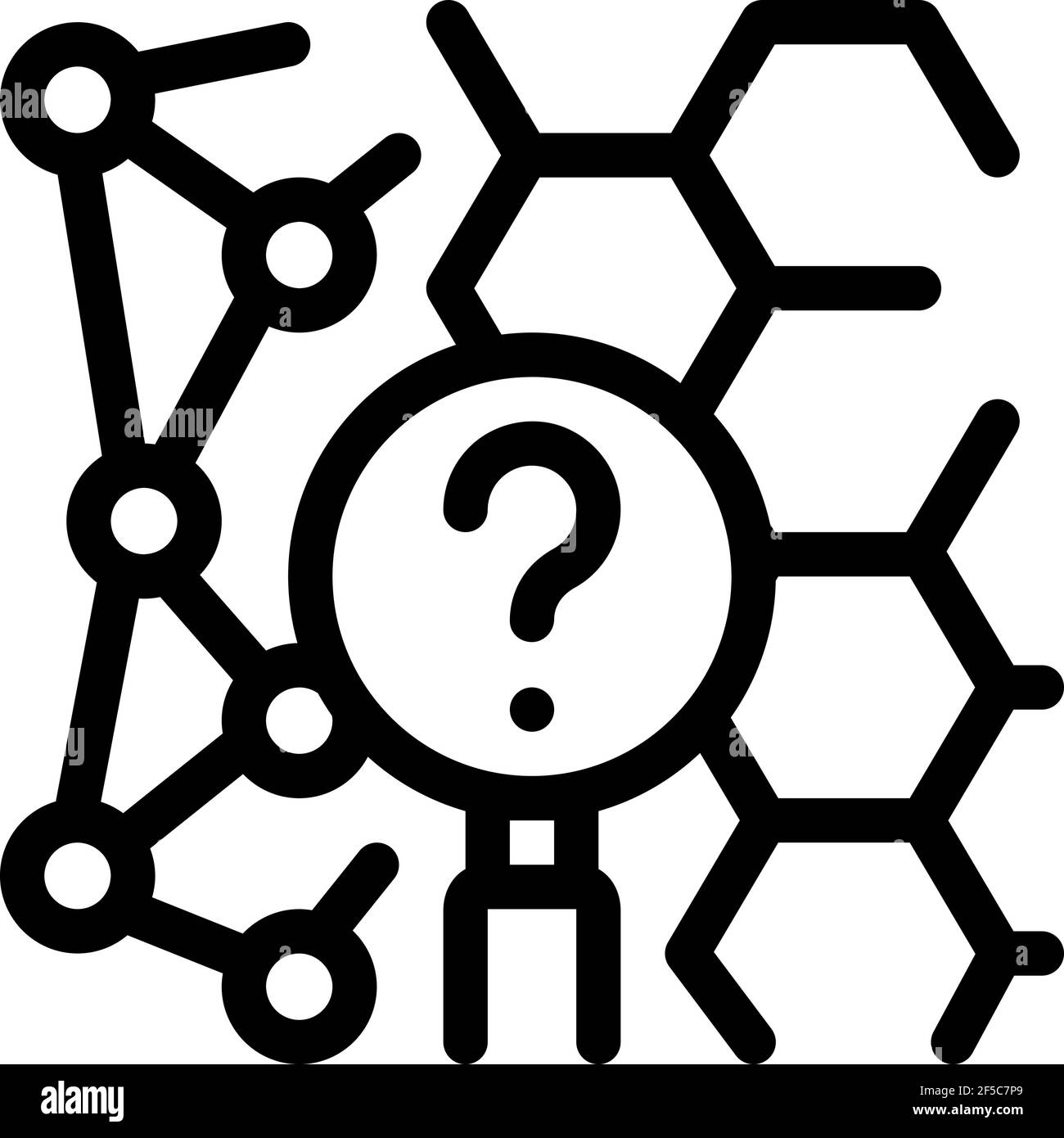Chemical researcher line icon Cut Out Stock Images & Pictures - Alamy