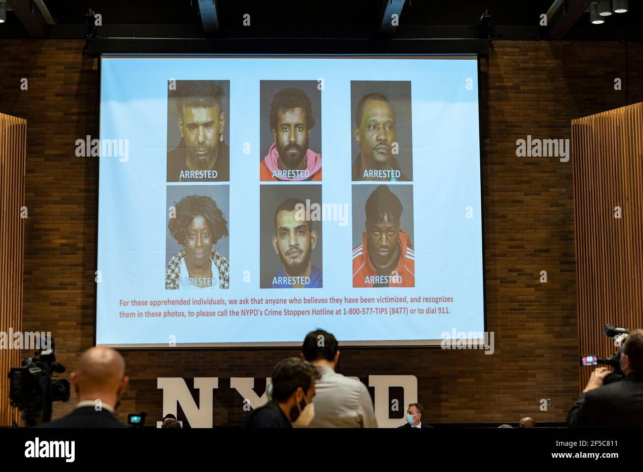 NYPD press briefing at One Police Plaza in New York on March 25, 2021 ...