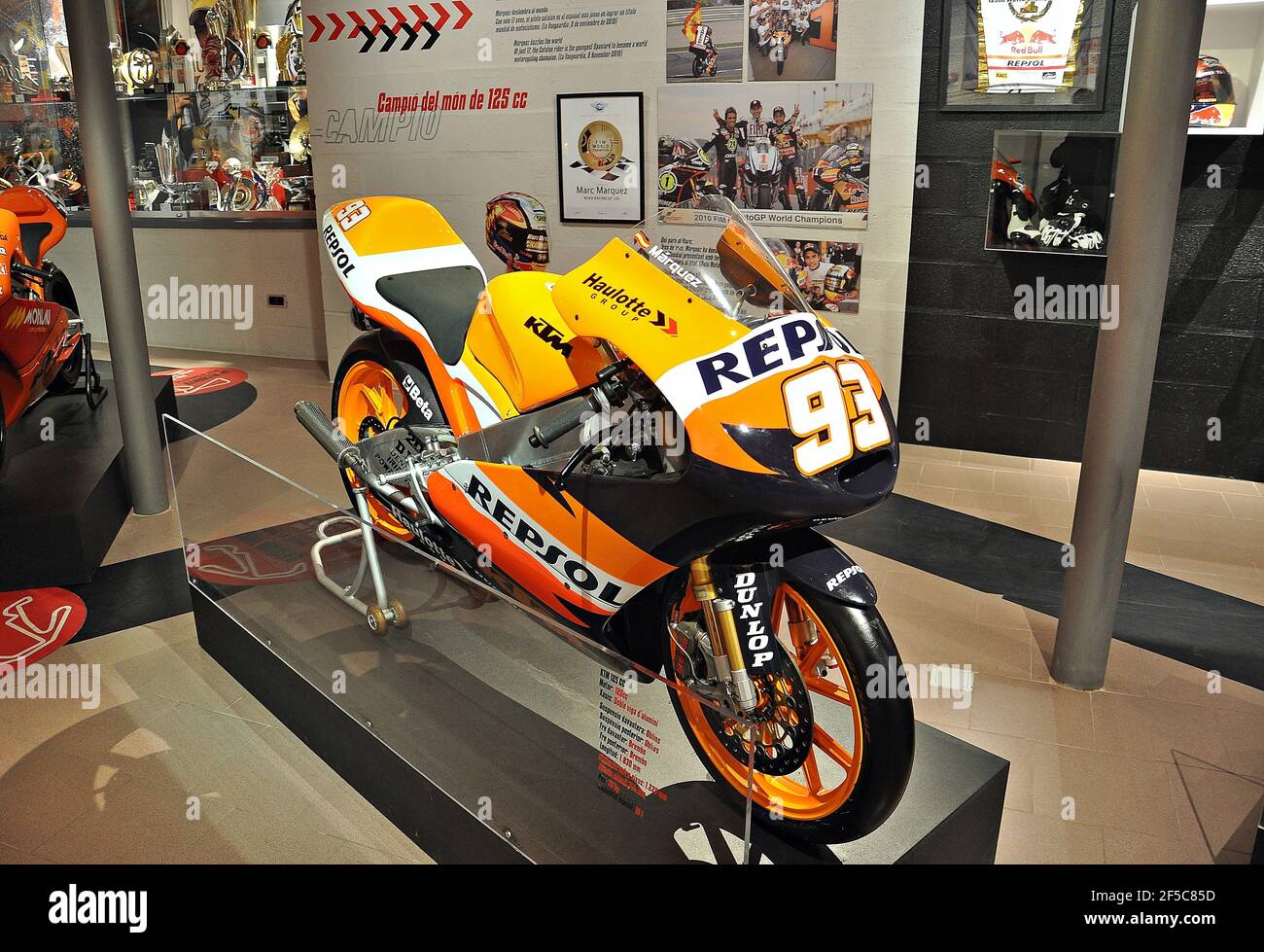 Exhibition I'M 93 by Marc Marquez at the Cervera-Catalunya regional ...