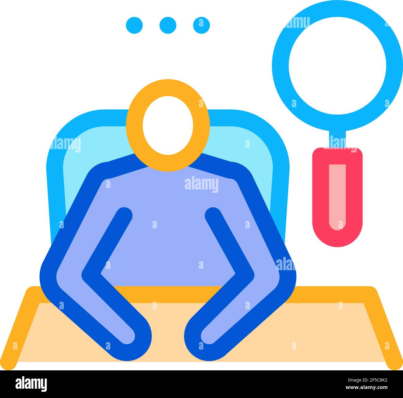 recruitment and research new employee color icon vector illustration ...