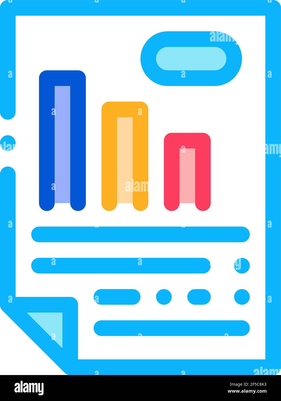 analyzing and researching infographic color icon vector illustration ...