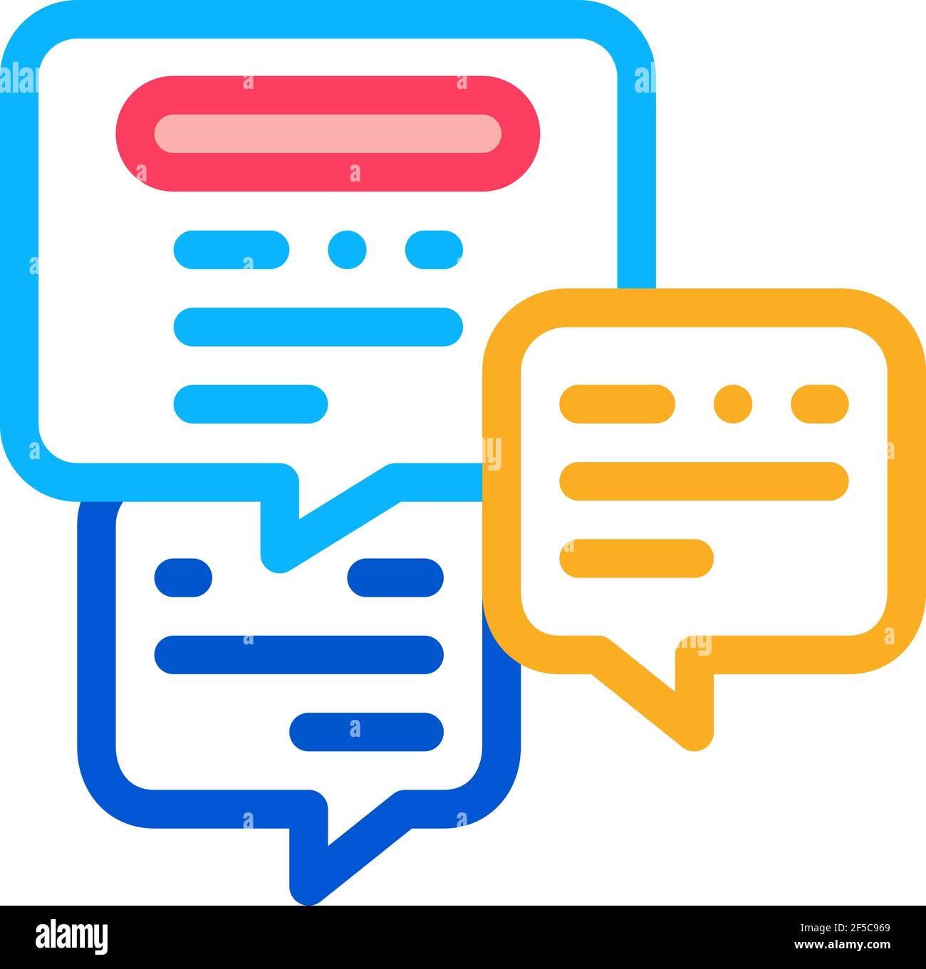 communication and chatting administrator color icon vector illustration ...