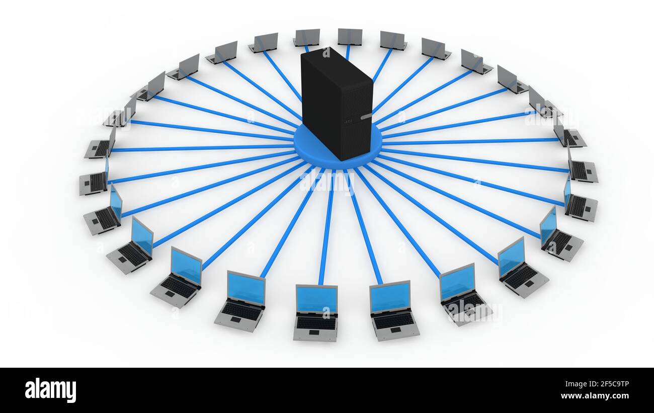 Network monitoring screen Cut Out Stock Images & Pictures - Alamy