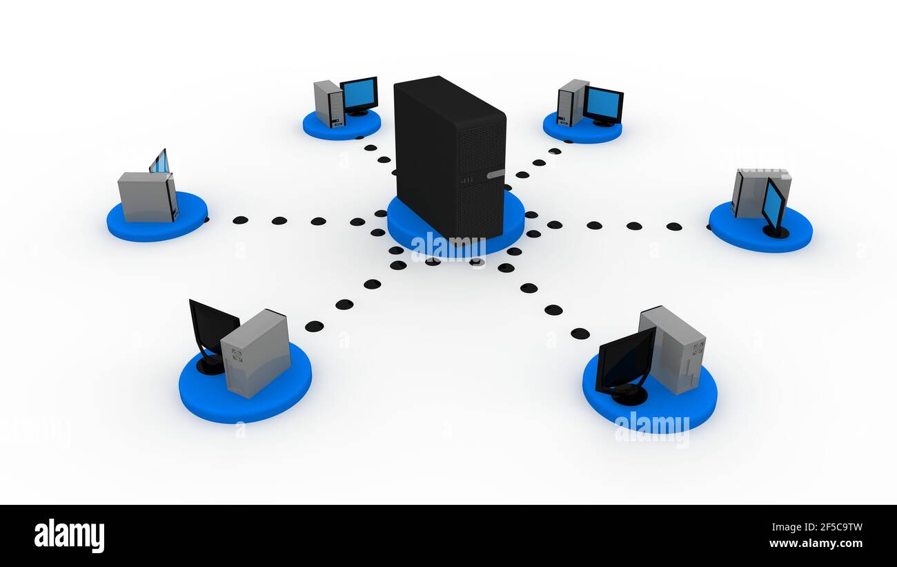 Network system operator Cut Out Stock Images & Pictures - Alamy