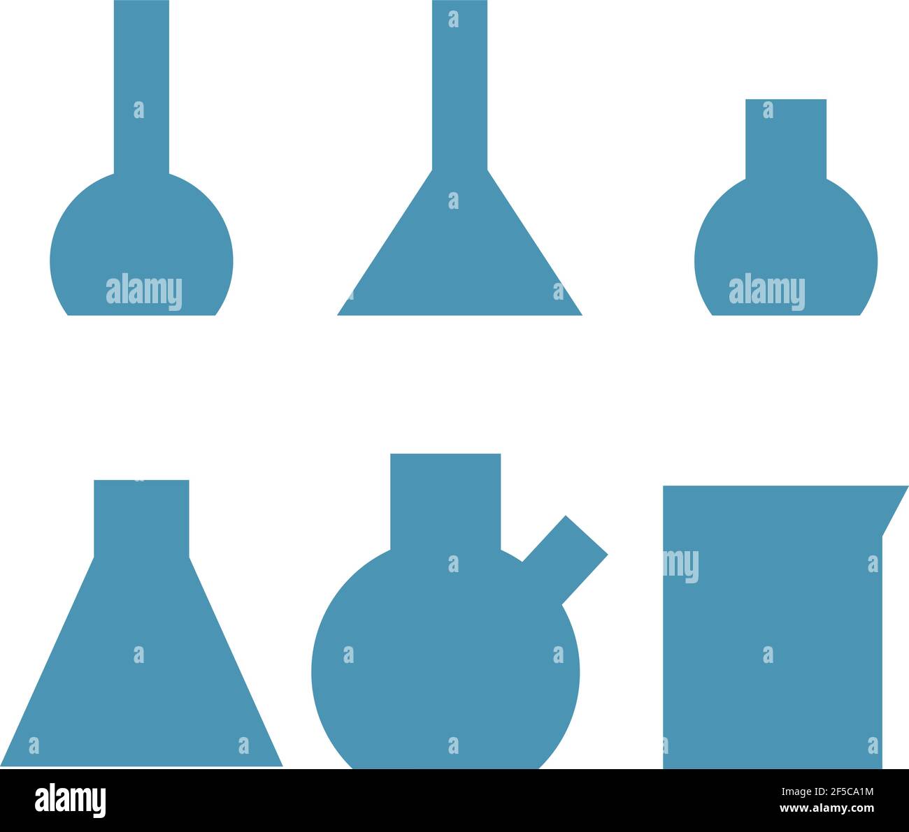 glass laboratory flasks. chemical experiments. 2d vector Stock Vector ...