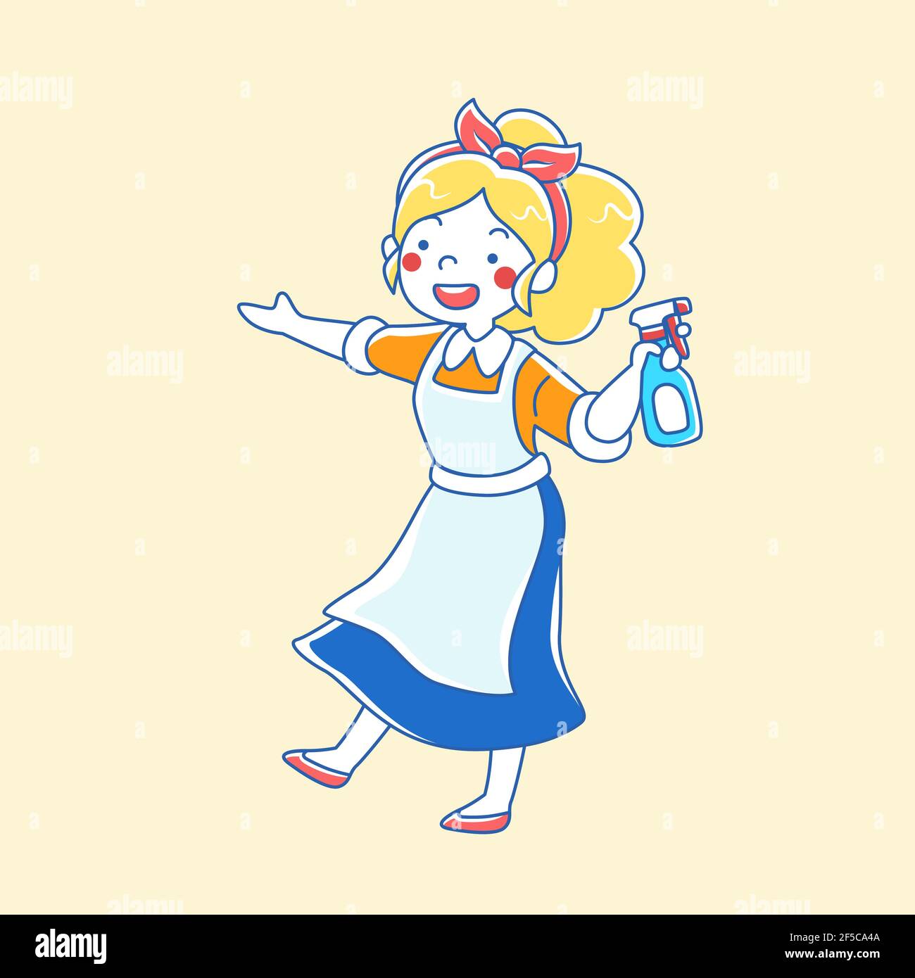Woman doing housework Stock Vector Images - Alamy