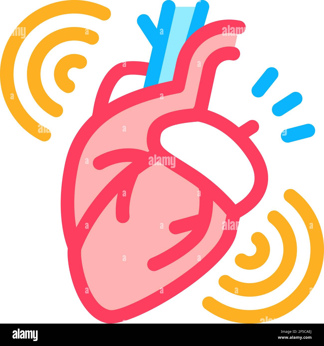 heart attack color icon vector illustration sign Stock Vector Image ...