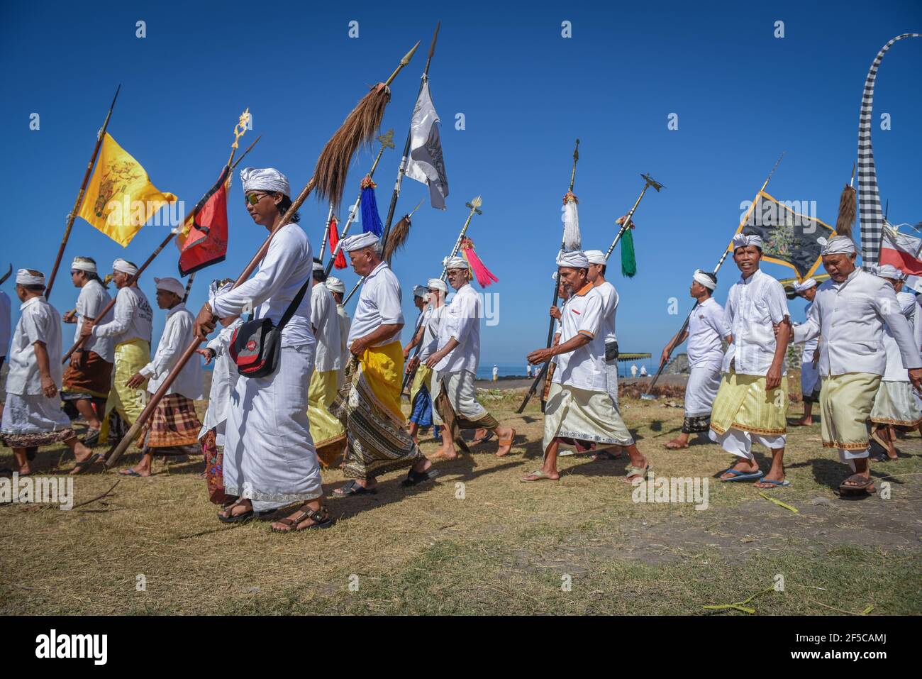 Sanur beach melasti ceremony 2015-03-18, Melasti is a Hindu Balinese ...