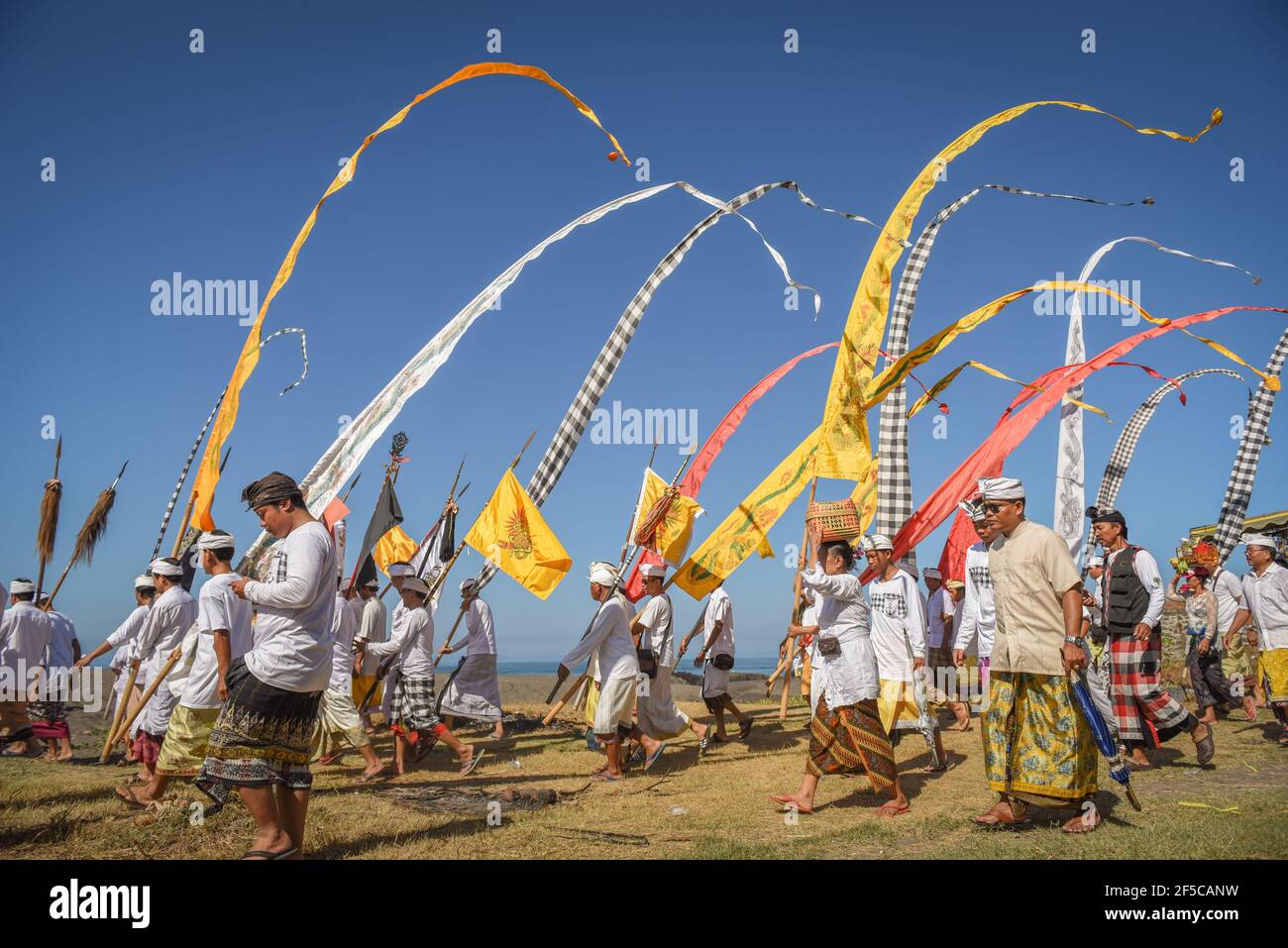 Sanur beach melasti ceremony 2015-03-18, Melasti is a Hindu Balinese ...