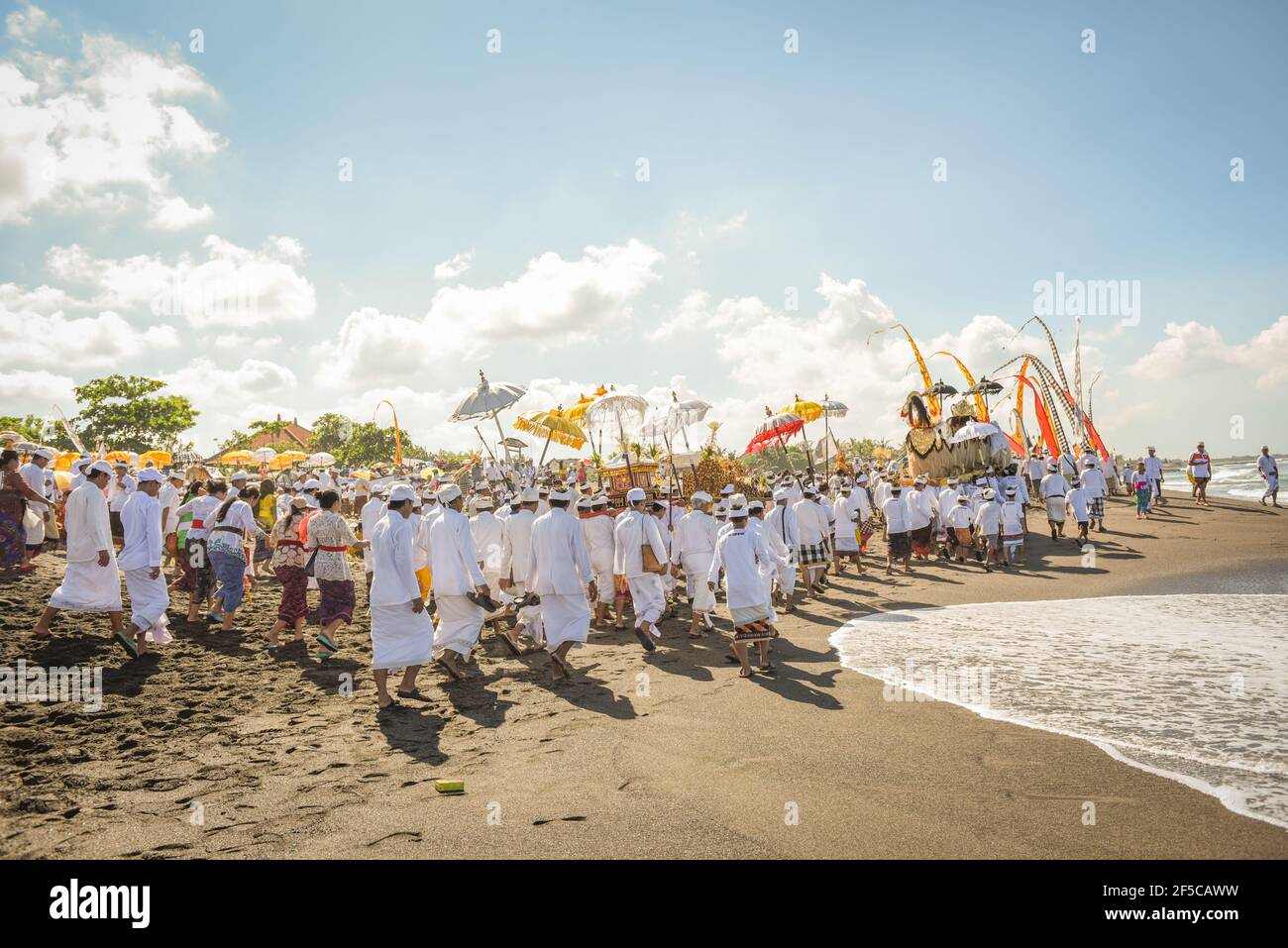 Sanur beach melasti ceremony 2015-03-18, Melasti is a Hindu Balinese ...