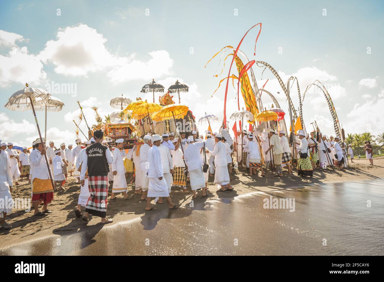 Sanur beach melasti ceremony 2015-03-18, Melasti is a Hindu Balinese ...
