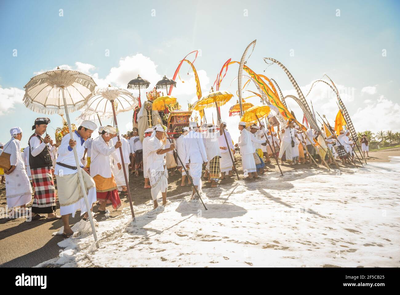 Sanur beach melasti ceremony 2015-03-18, Melasti is a Hindu Balinese ...