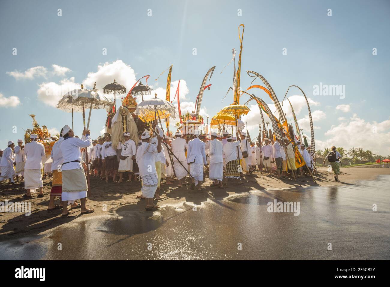 Sanur beach melasti ceremony 2015-03-18, Melasti is a Hindu Balinese ...
