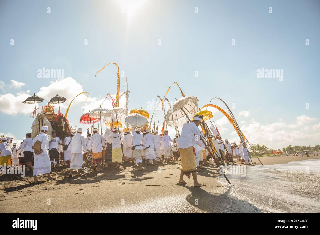 Sanur beach melasti ceremony 2015-03-18, Melasti is a Hindu Balinese ...