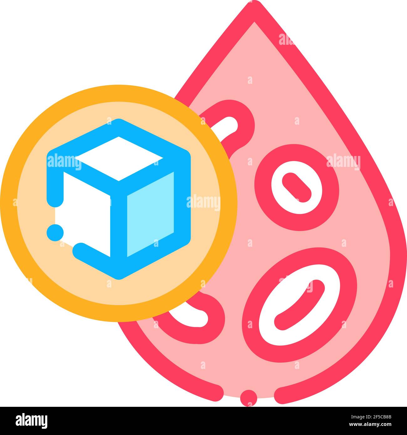 sugar blood diabetes color icon vector illustration Stock Vector Image ...