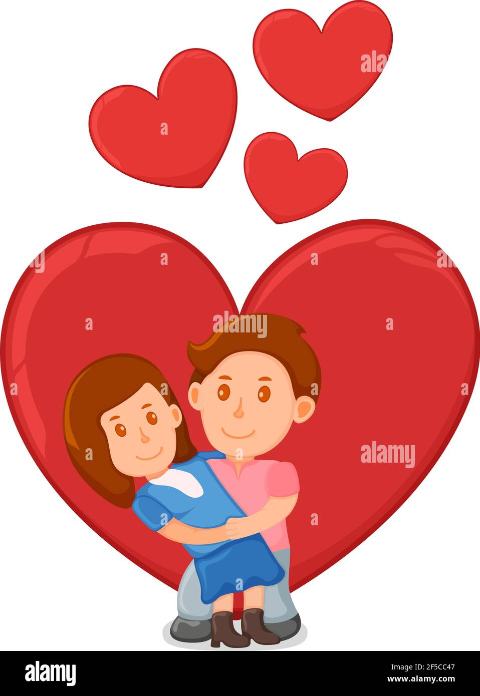 Cartoon hug hi-res stock photography and images - Alamy