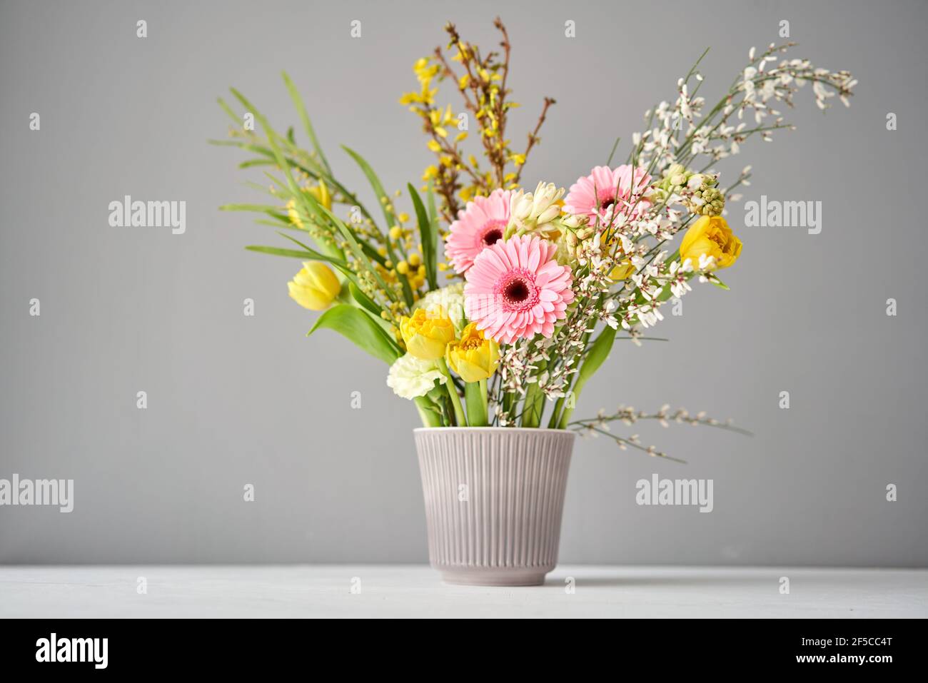 Bouquet 013. Finished flower arrangement in a vase for home. Flowers ...