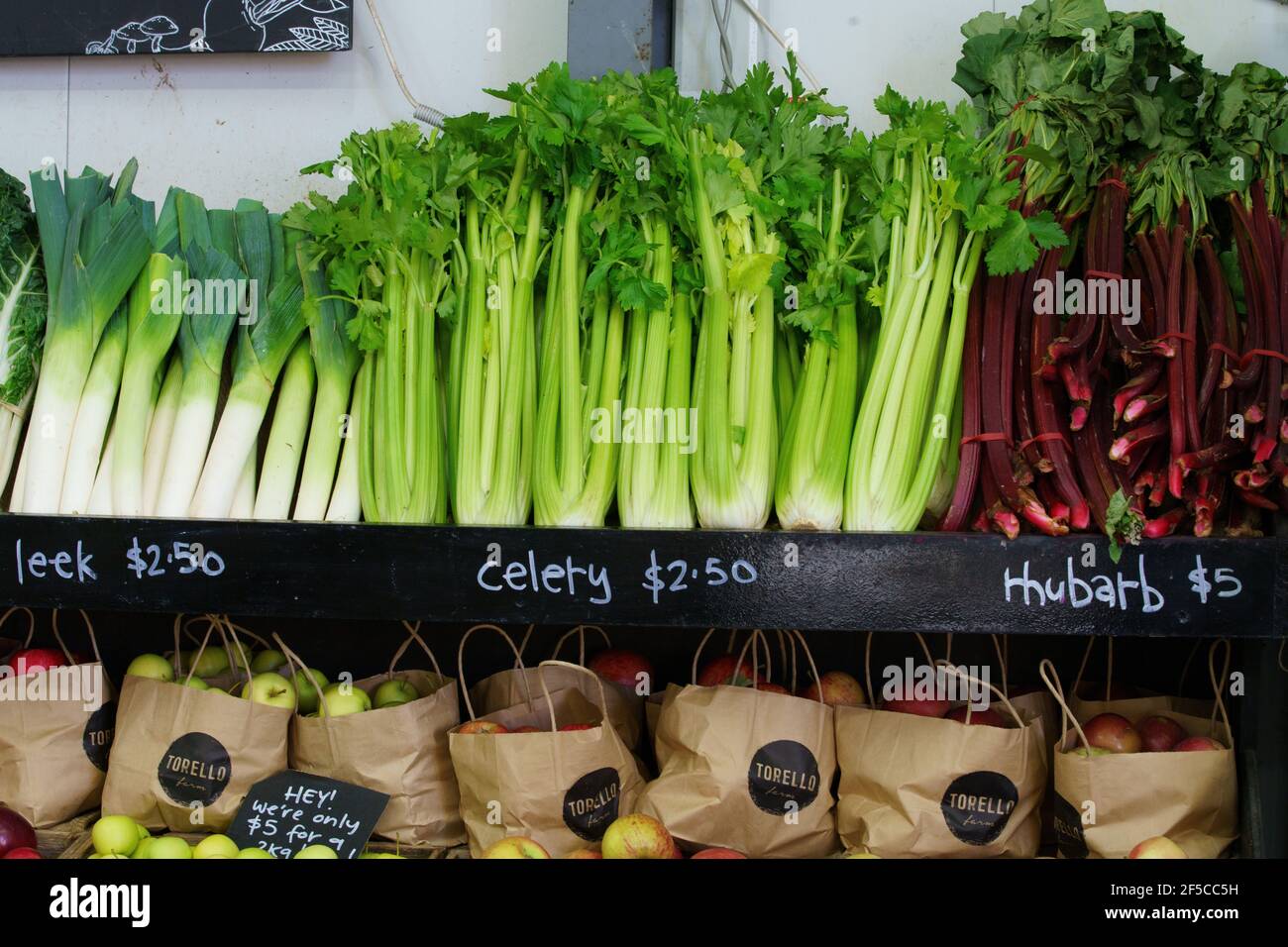 Fresh fruit and vegetables at a farmer's market in Mt Martha Victoria ...
