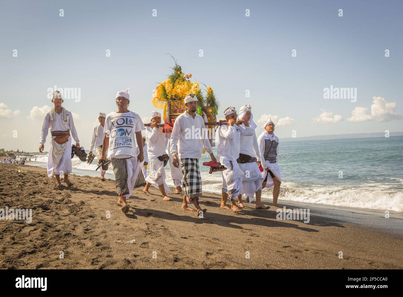 Sanur beach melasti ceremony 2015-03-18, Melasti is a Hindu Balinese ...