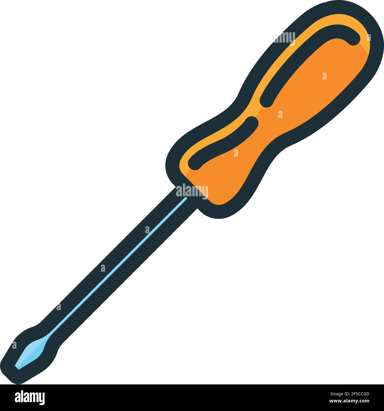 Screwdriver construction repair tool icon, concept work toolkit ...