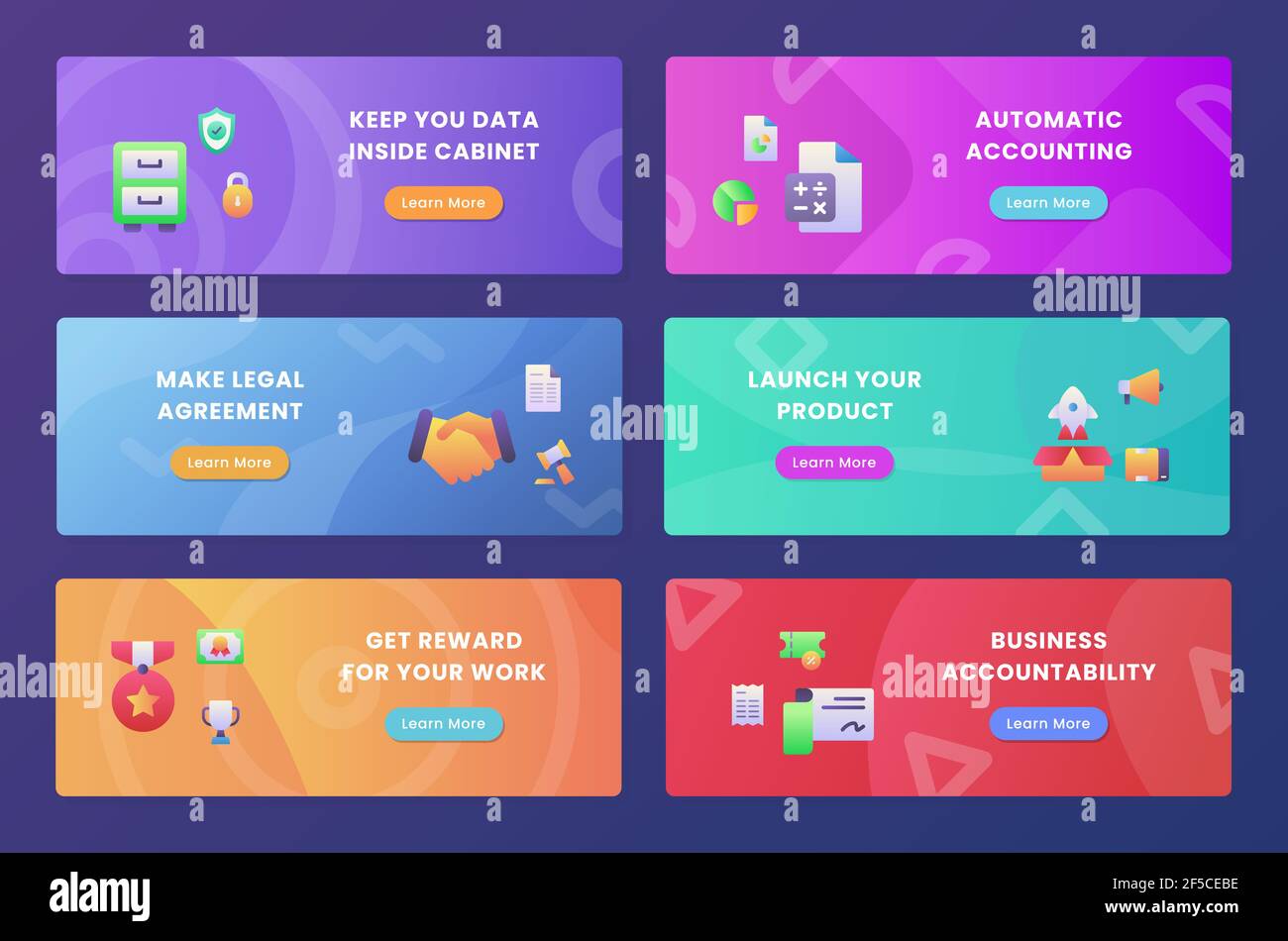 business accountability set collection package for web website home ...