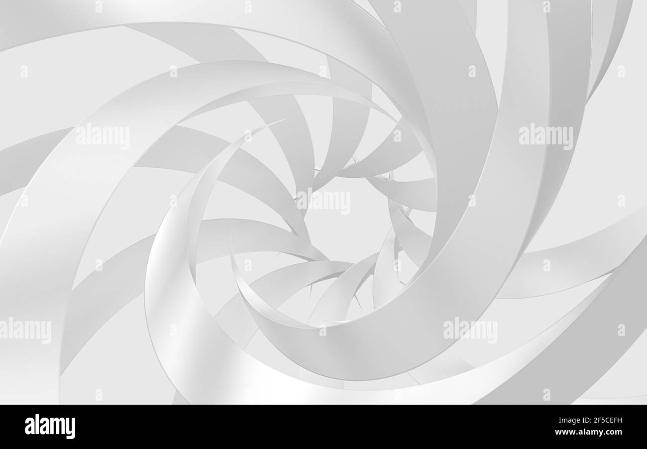 Curved vortex structure lines, 3d rendering. Computer digital drawing ...