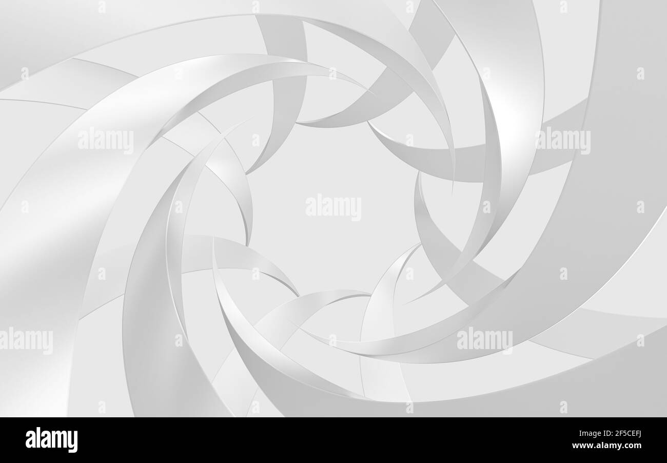 Curved vortex structure lines, 3d rendering. Computer digital drawing ...