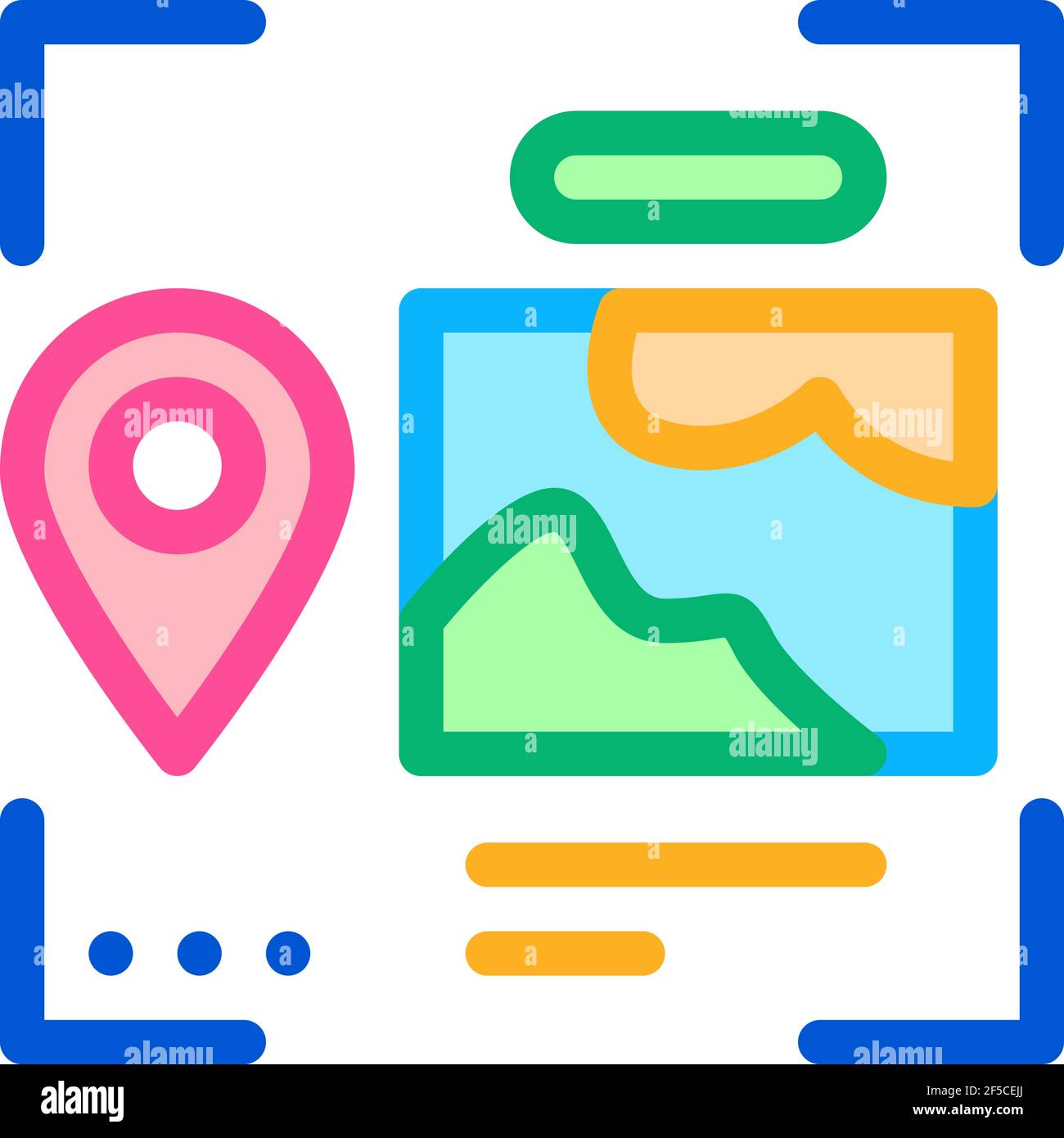 image and gps location for identity color icon vector illustration ...