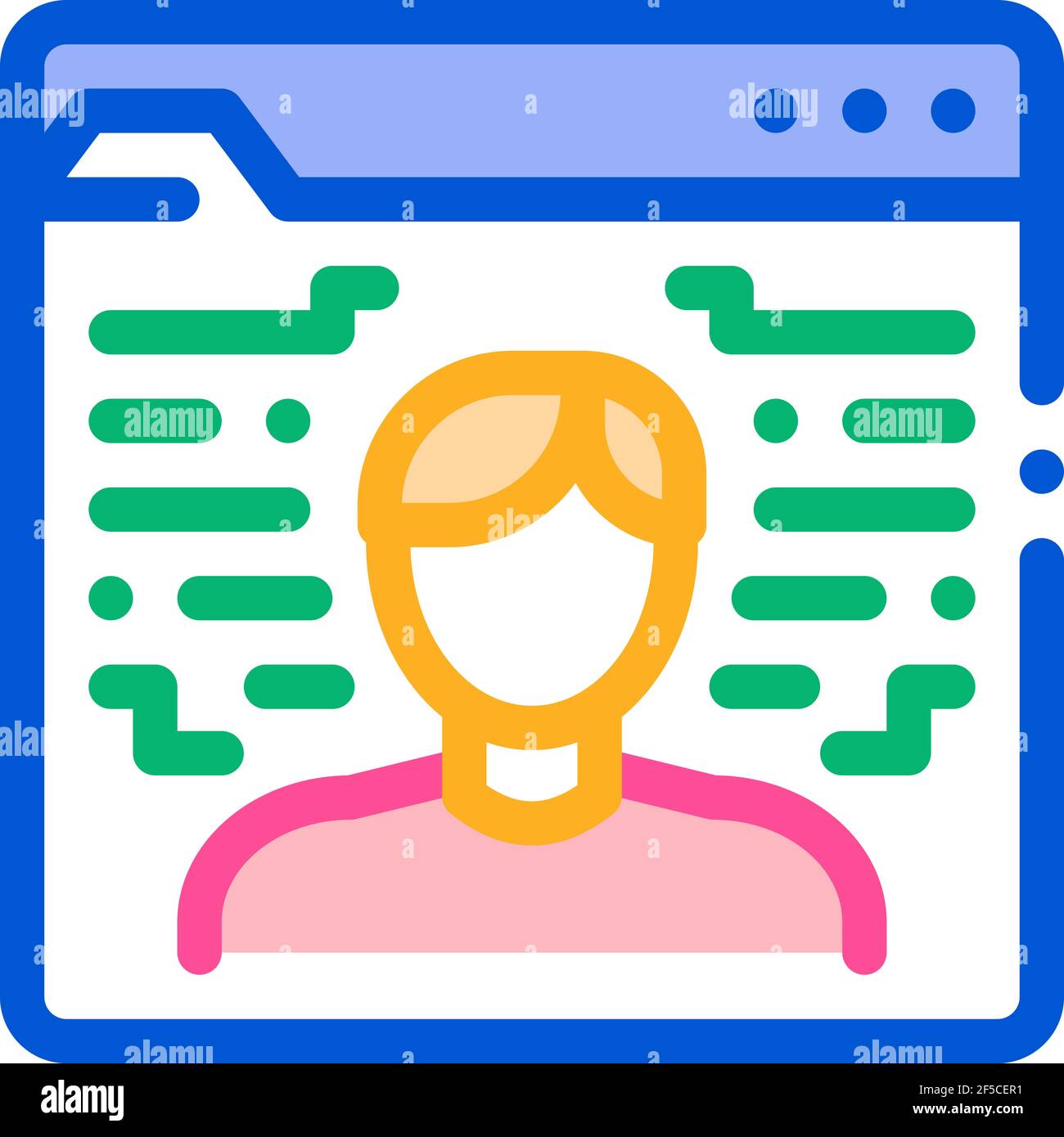 human electronic identity color icon vector illustration Stock Vector ...