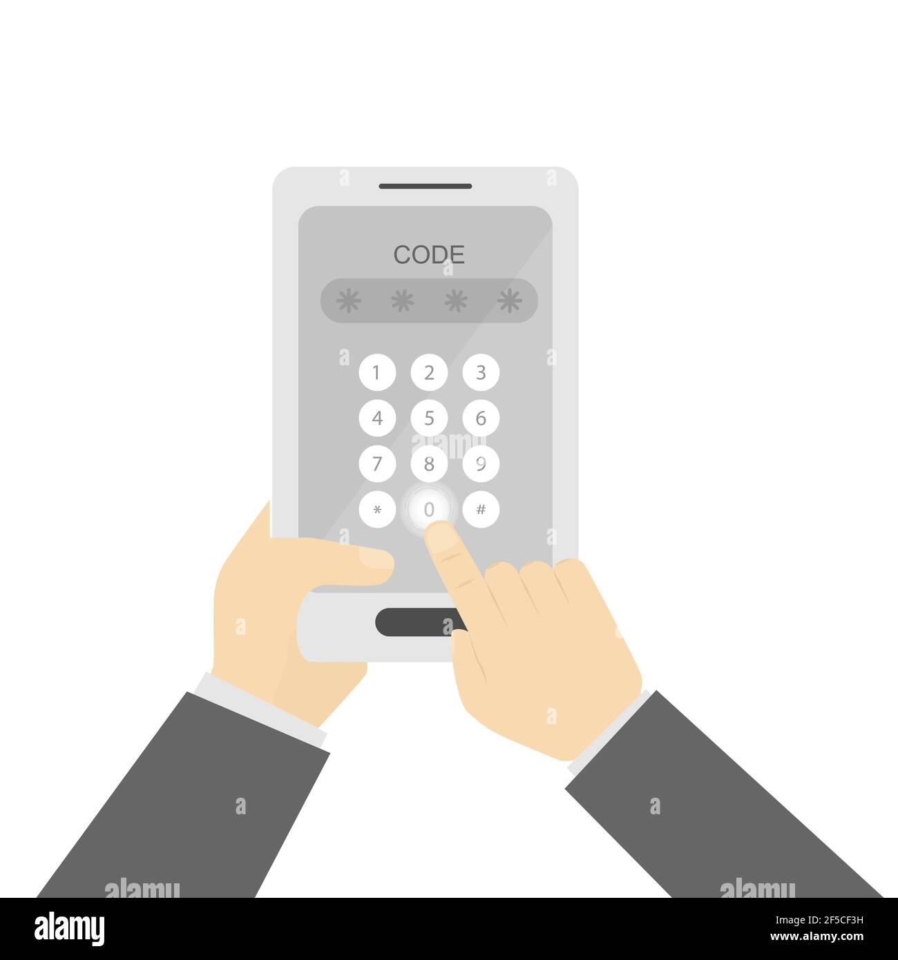 Enter numbers on the virtual numeric keypad of your smartphone or ...