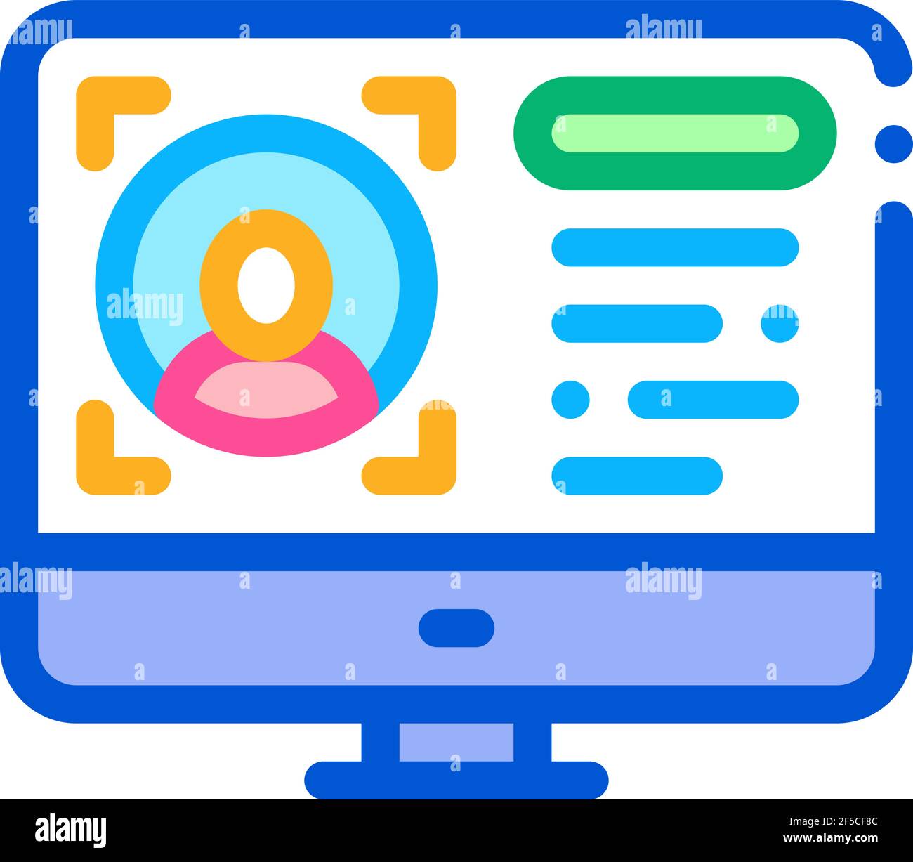 electronic profile identity color icon vector illustration Stock Vector ...