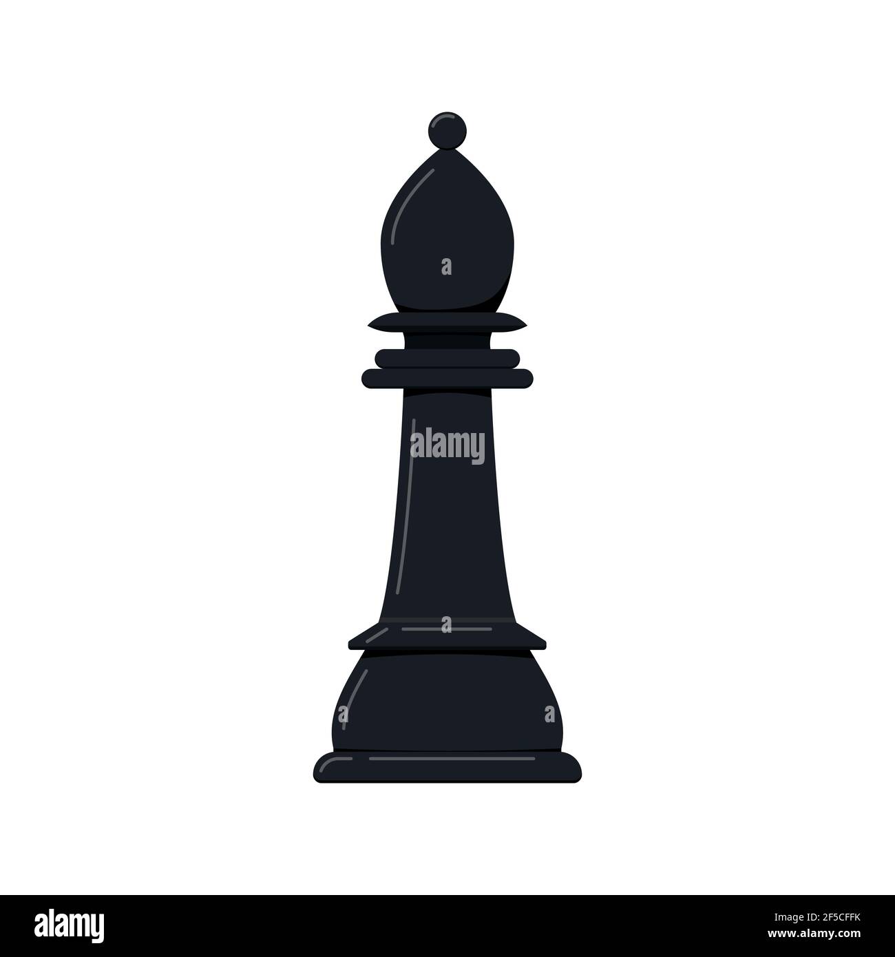 Bishop chess piece vector icon isolated on white background Stock ...